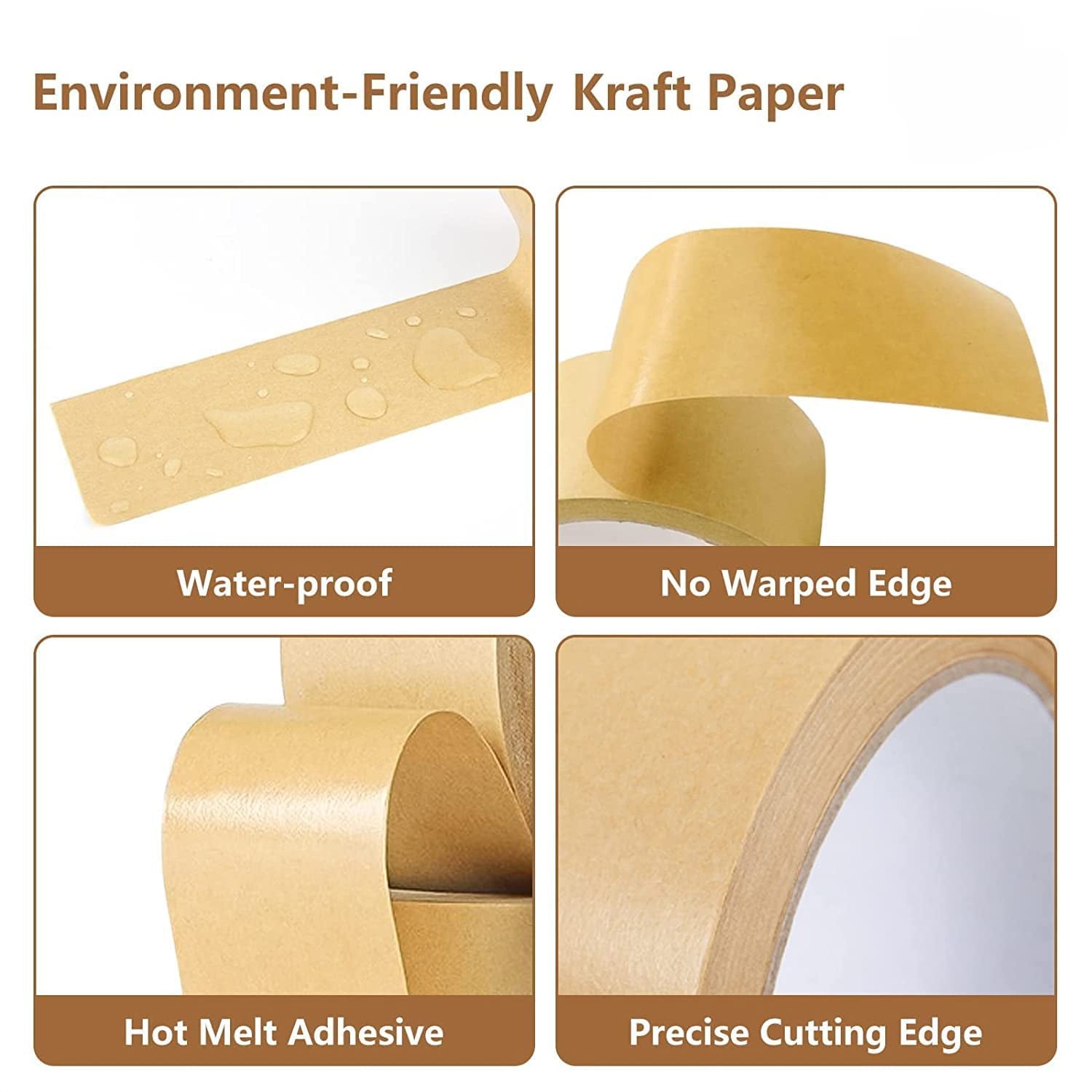 Kraft Paper Tape - Biodegradable Self-Adhesive (50m) – Securement ...