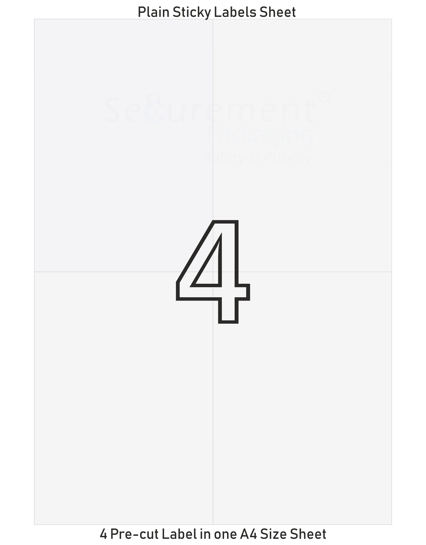 A4 sticker sheets (4 Cut) A4 Address Label Sticker Sheets – Securement ...