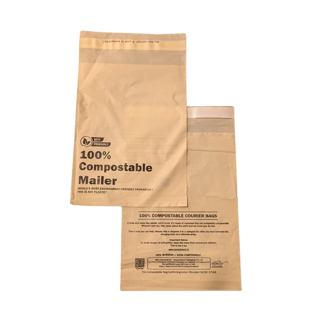 Compostable Courier Bags with Permanent Seal - Buy online – Securement ...