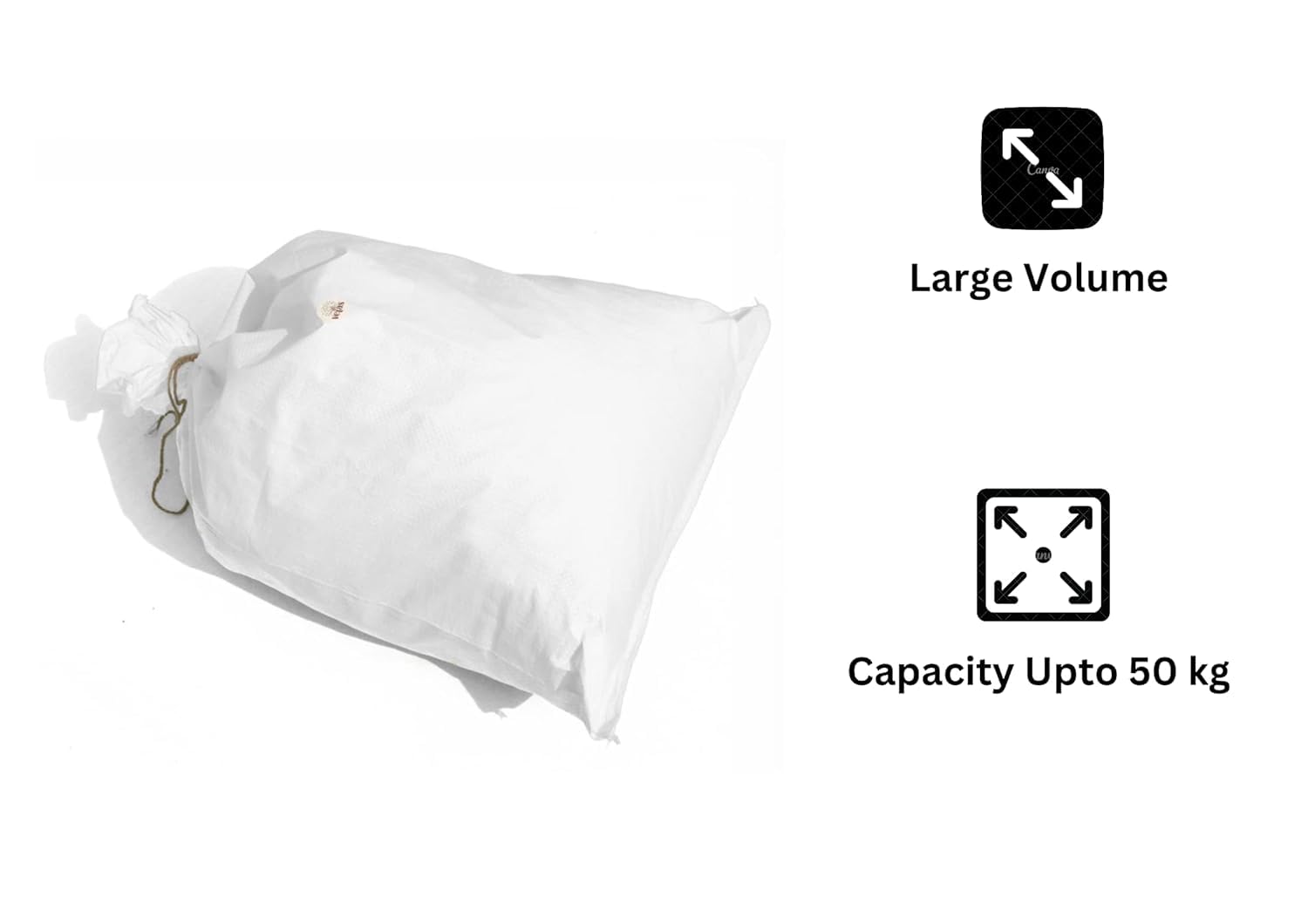 HDPE White Gunny Bags/Bora Packing Bags for storage and shipping, 50 k ...
